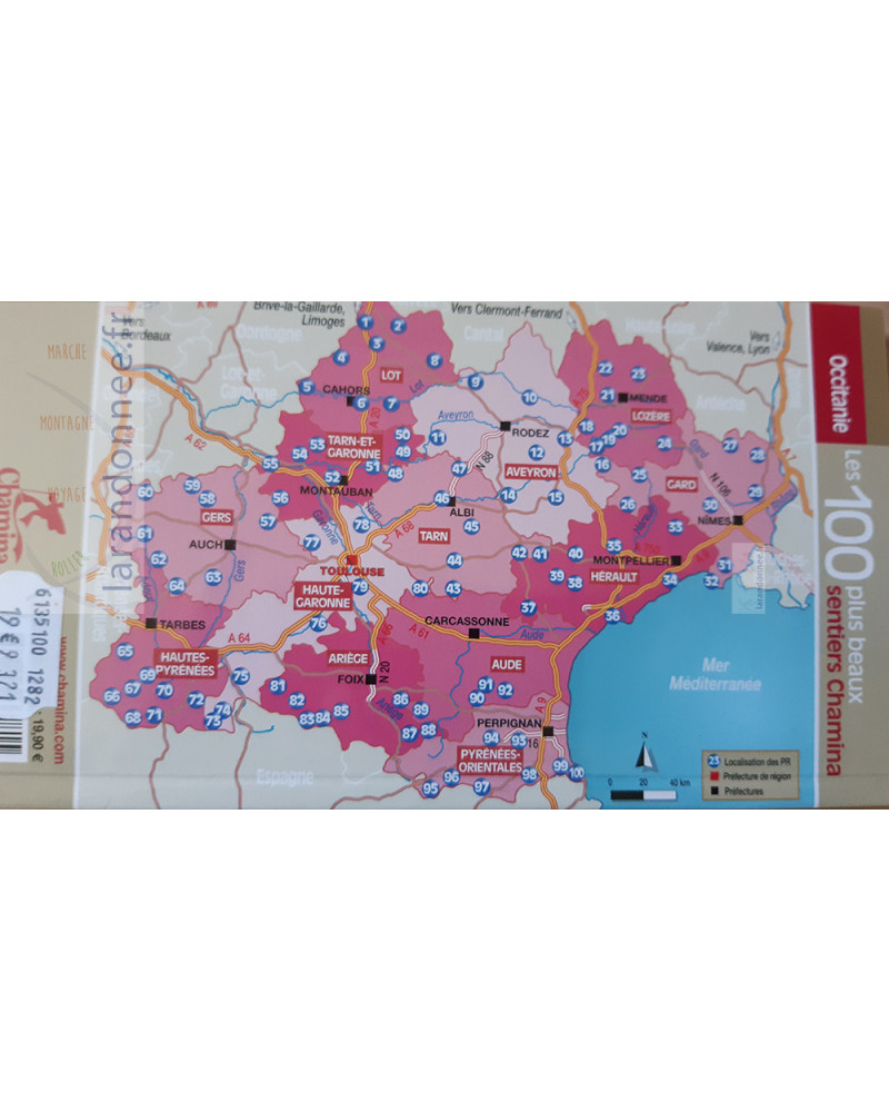 Chamina Les 100 plus beaux sentiers d'Occitanie.Guides Chamina Lepère